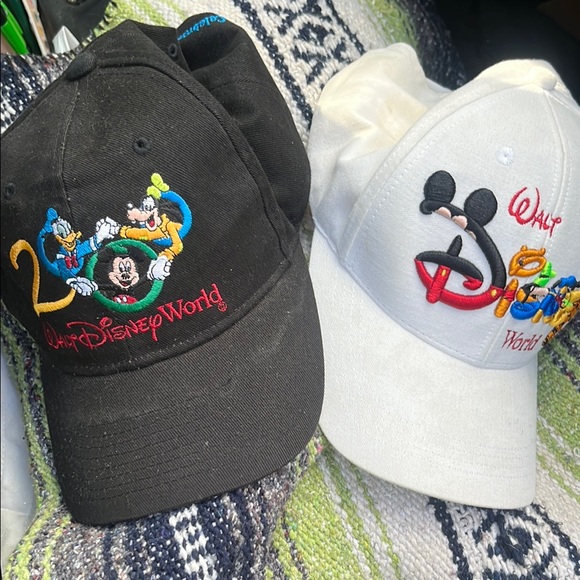 Disney | Accessories | Vintage Disney World White Cap With Embroidered ...